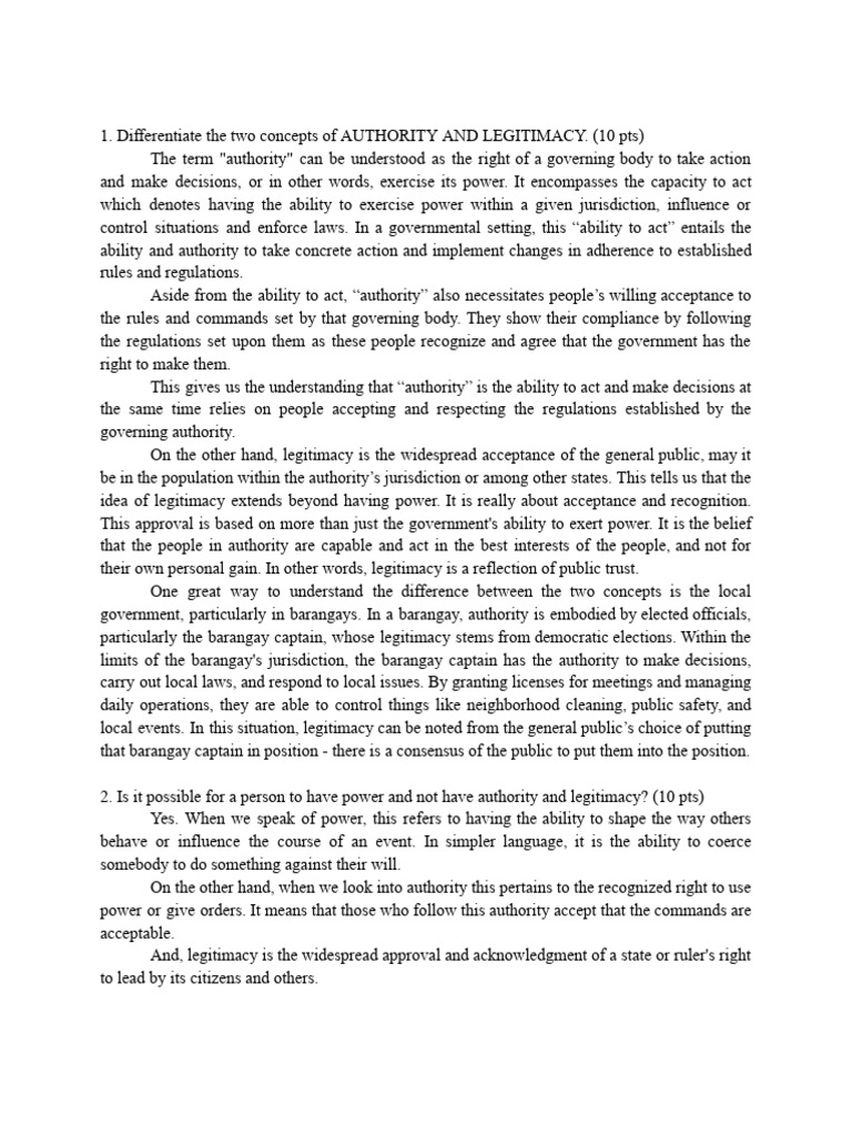 Chapter 1 Assignment Download Free Pdf Legitimacy Political Ideologies 