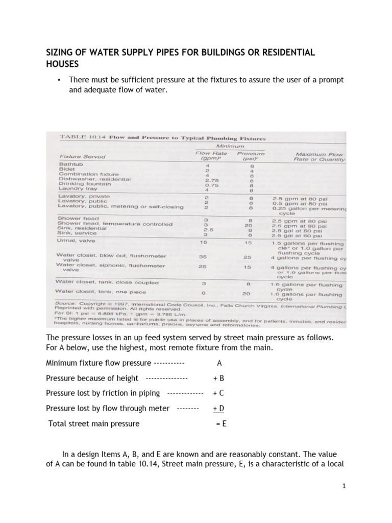 Pipe Sizing | Download Free PDF | Applied And Interdisciplinary Physics ...