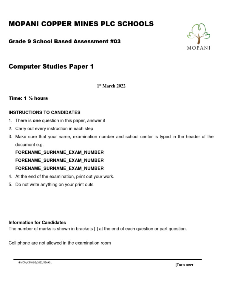2022 Grade9 SBA #03 MS PowerPoint | PDF | Arial | Microsoft Power Point