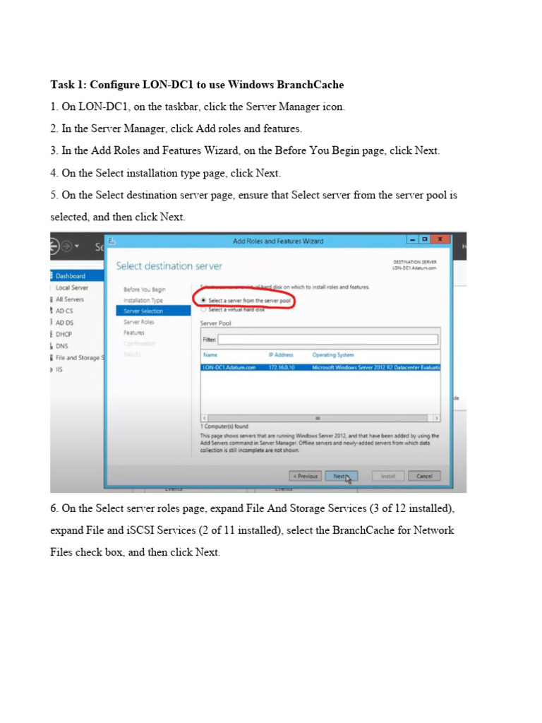 2001215591-BanhTienKyAnh-Lab02B-Ex01-Configuring The Main Office Servers For BranchCache | PDF ...