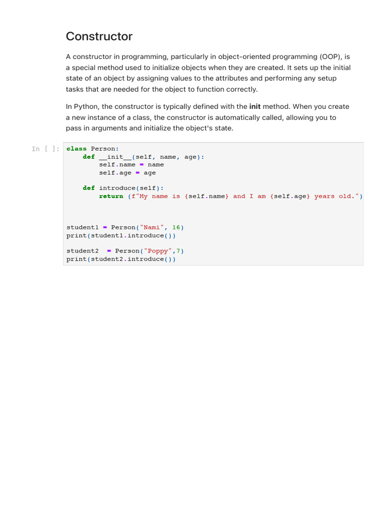 OOPS Notebook | Download Free PDF | Class (Computer Programming) | Method (Computer Programming)