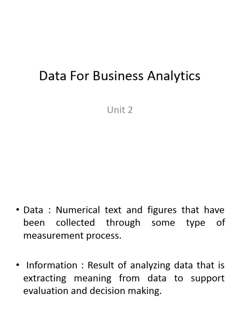 Business Analytics Data Overview | PDF | Big Data | Estimator