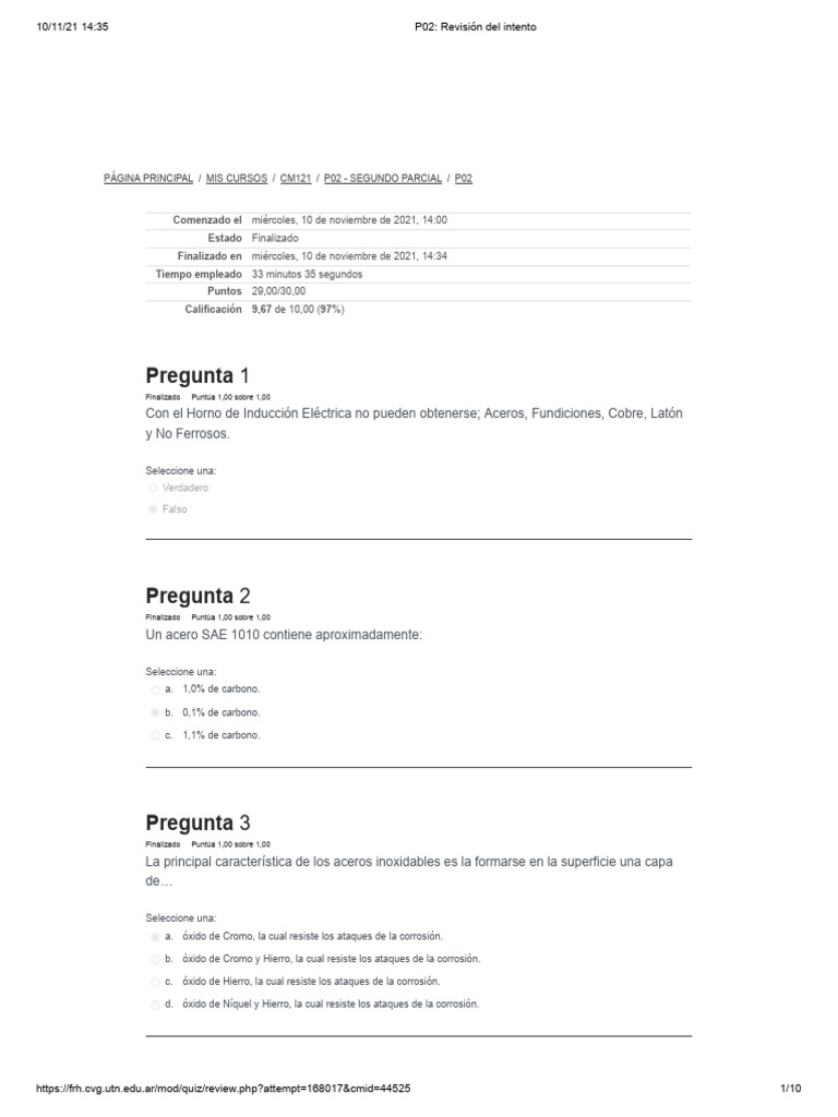 P02 - Revisión Del Intento | PDF | Aleación | Aluminio