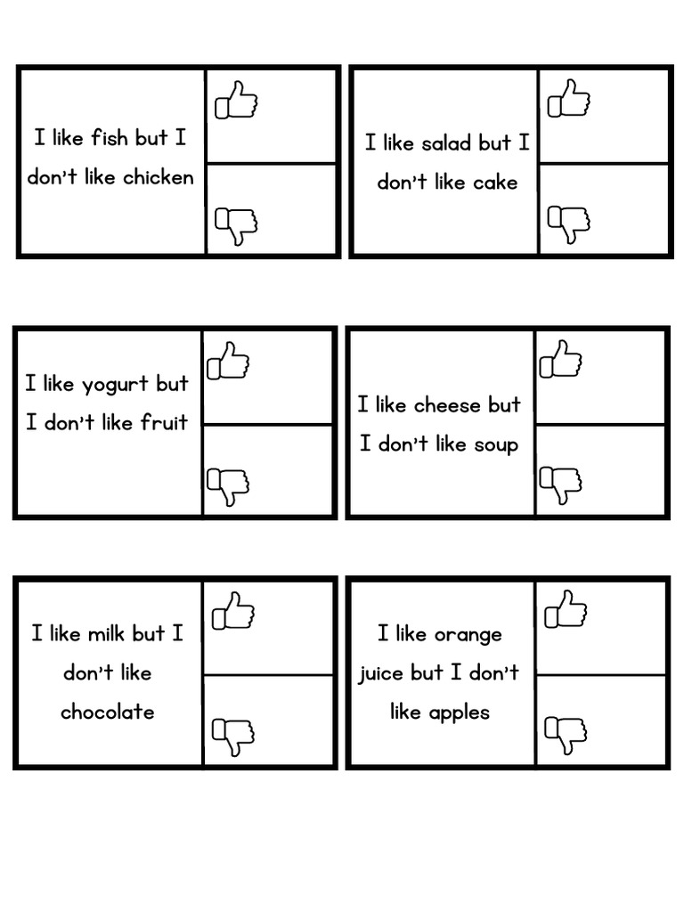 Food Preferences: Likes and Dislikes | PDF