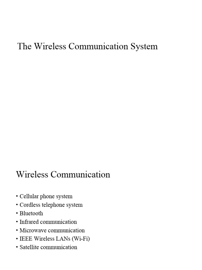 Wireless Systems | PDF | Telecommunications | Data Transmission
