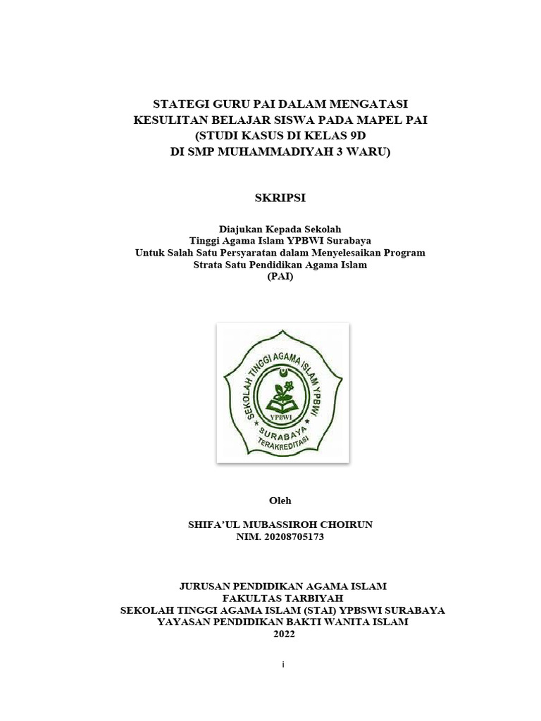 Bismillah My Skrip New Edit | PDF