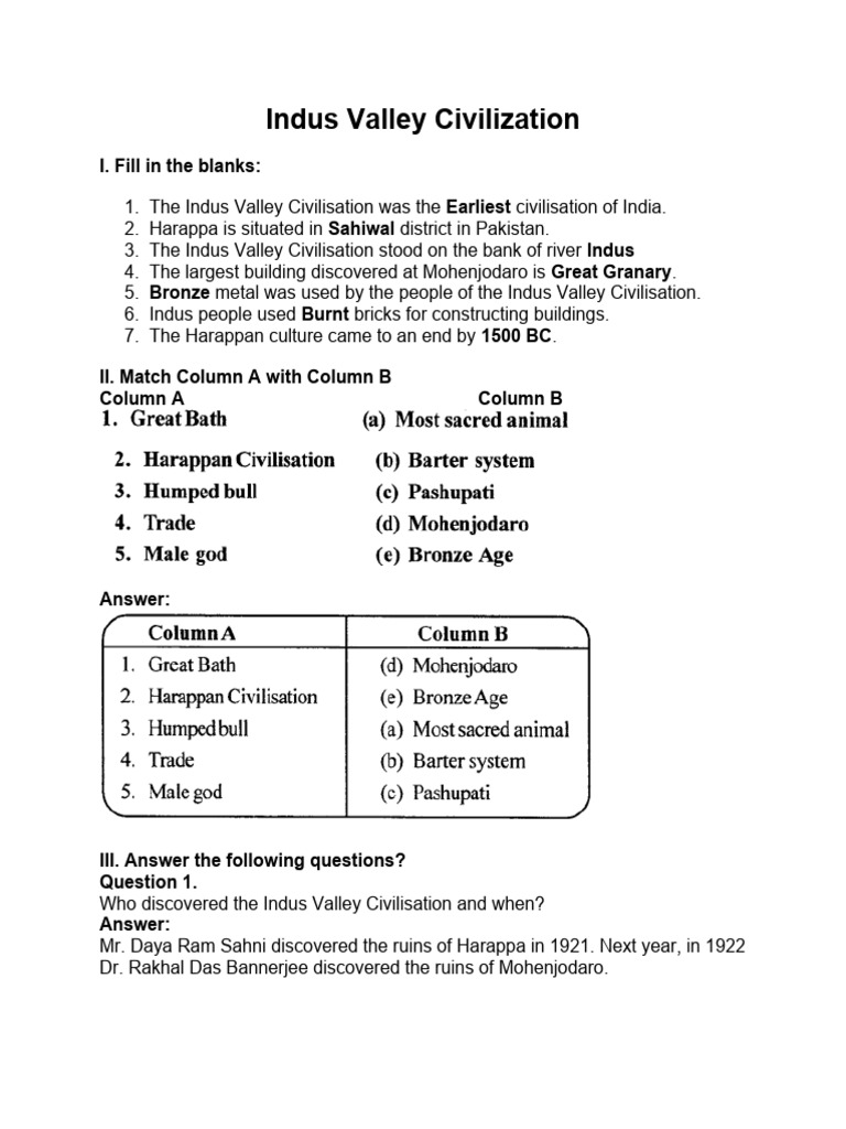 Harappan Civilization Overview for Class 6 | PDF | Ancient Egypt | Sphinx