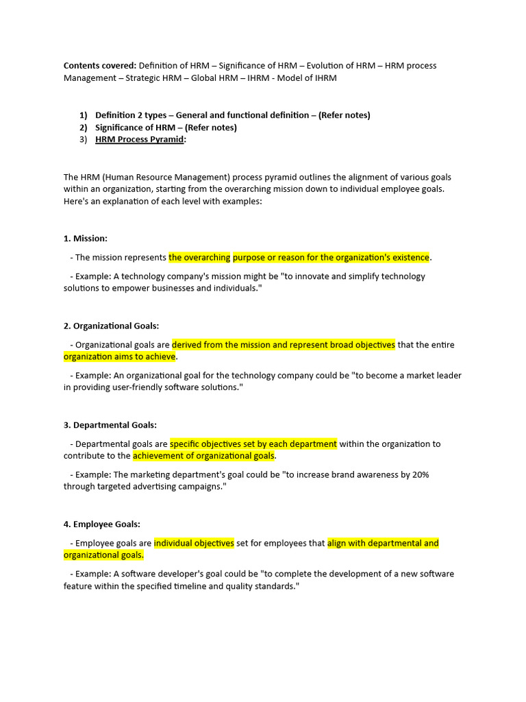 HRM Unit 1 | PDF | Human Resource Management | Human Resources