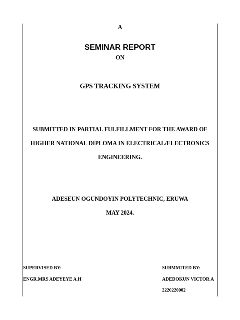 Gps Tracking System Pdf Global Positioning System Satellite