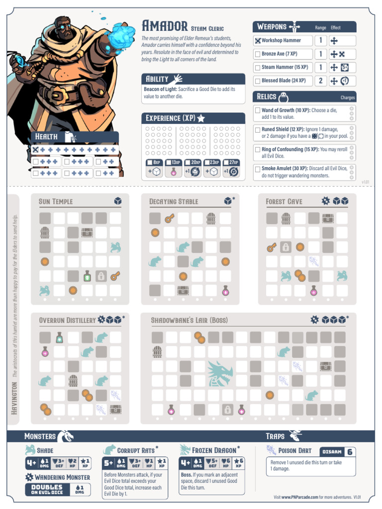 Dungeon Pages - Year-Long Adventure - Week 01 - Amador (Steam Cleric ...