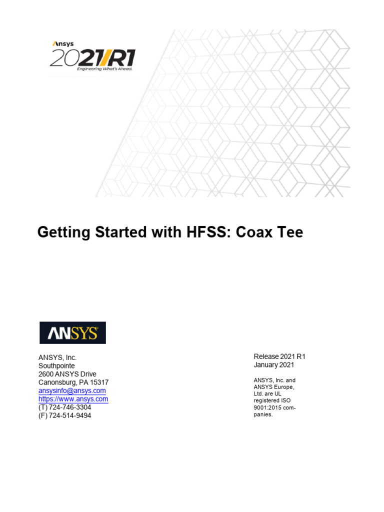 HFSS Coax Tee | PDF | Coaxial Cable | License