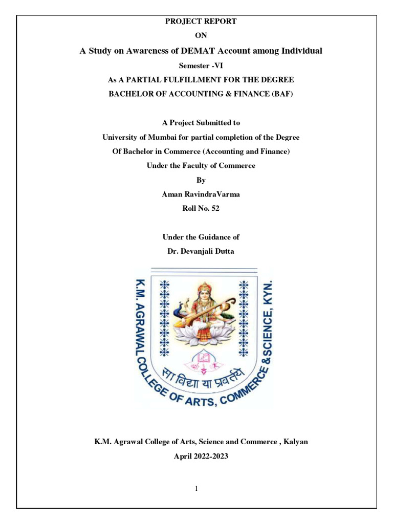 aman project.11111 | PDF | Securities (Finance) | Stocks