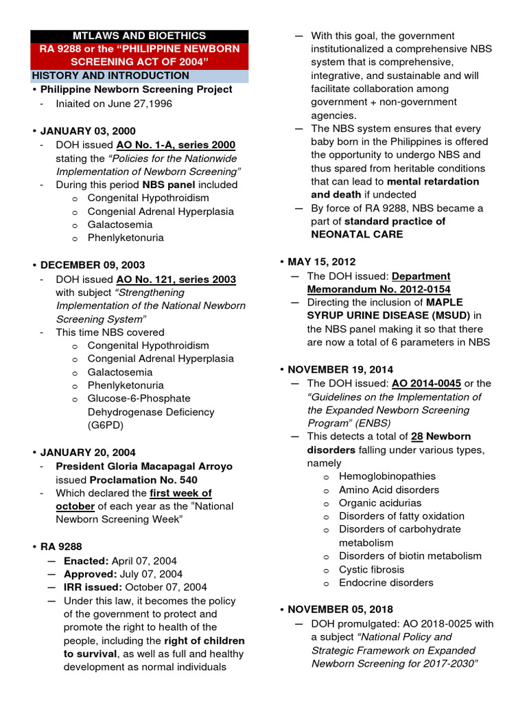History and Introduction: Mtlaws and Bioethics RA 9288 or The ...