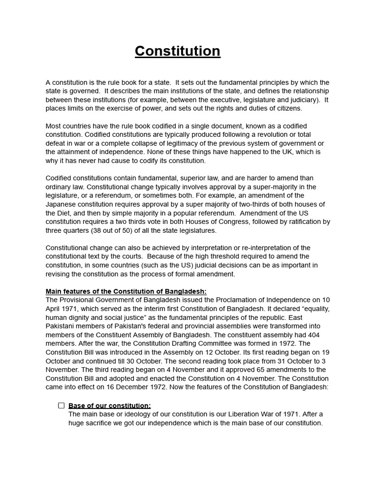 Constitution | PDF | Constitution | Supermajority