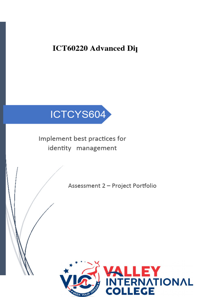 Error ICTCYS604 Student Assessment 2 - Project Portfolio | PDF | Security | Computer Security