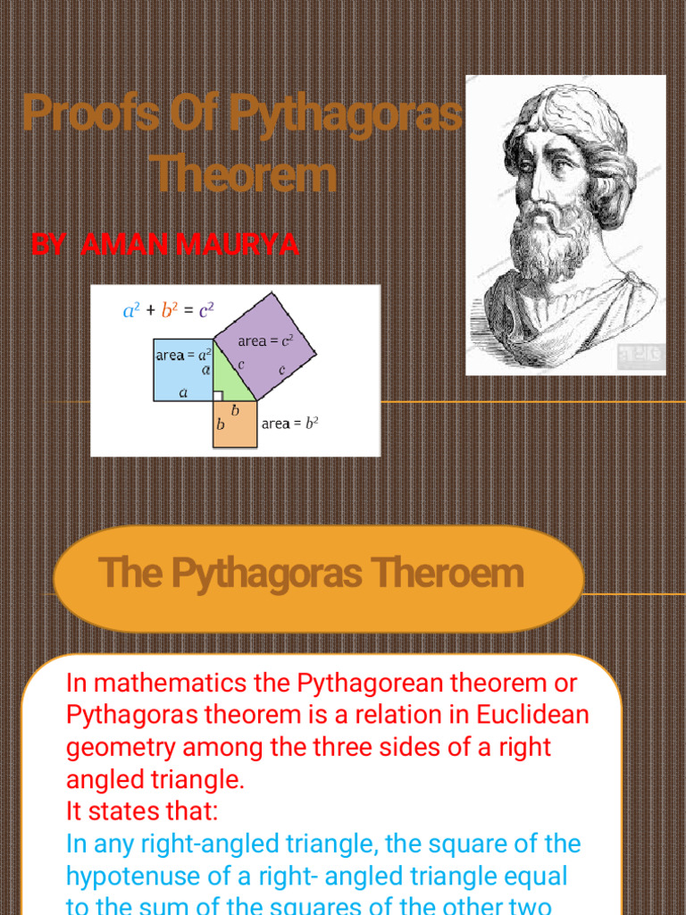 Pythagorean Theorem Proofs Explained | PDF | Triangle | Elementary ...