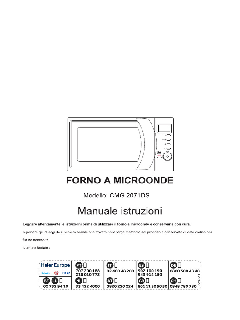 Forno Candy Mwo Grill 20lt | PDF