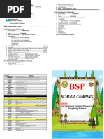 Front BSP School Camping 2025 Program | PDF | Girl Guiding And Girl Scouting | Scouting