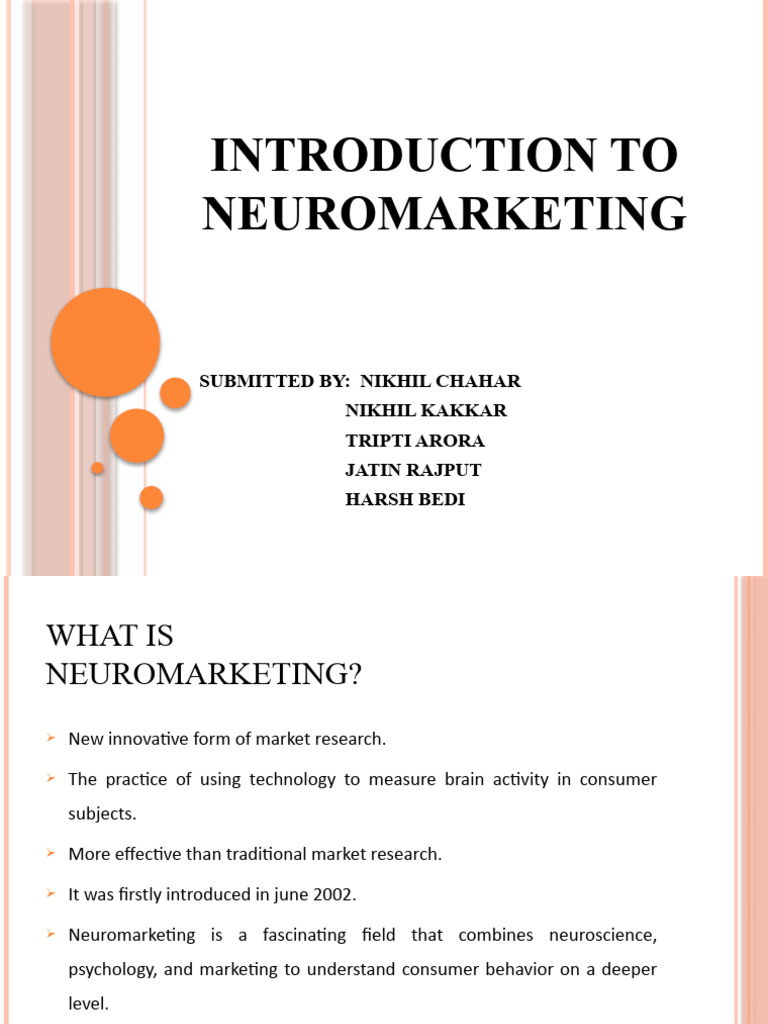 Introduction To Neuromarketing Pdf Neuroscience Psychological