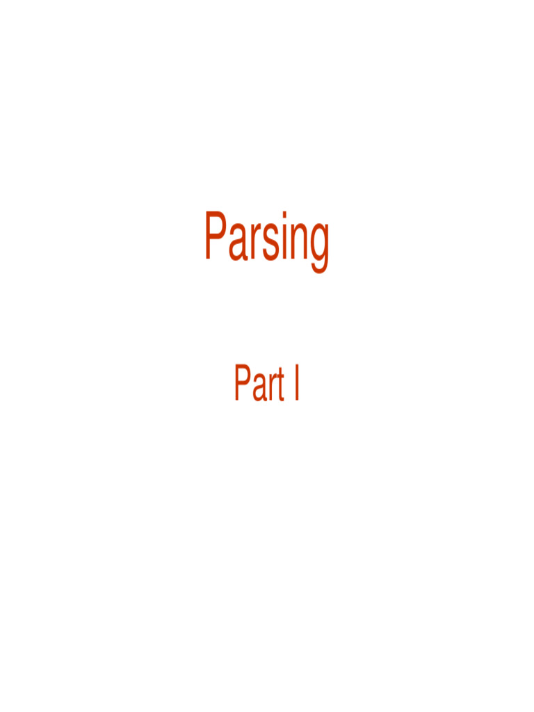 Lecture I | PDF | Parsing | Computing Lecture I | PDF | Parsing | Computing