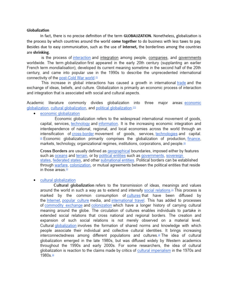Globalization | PDF | Globalization | Cultural Globalization