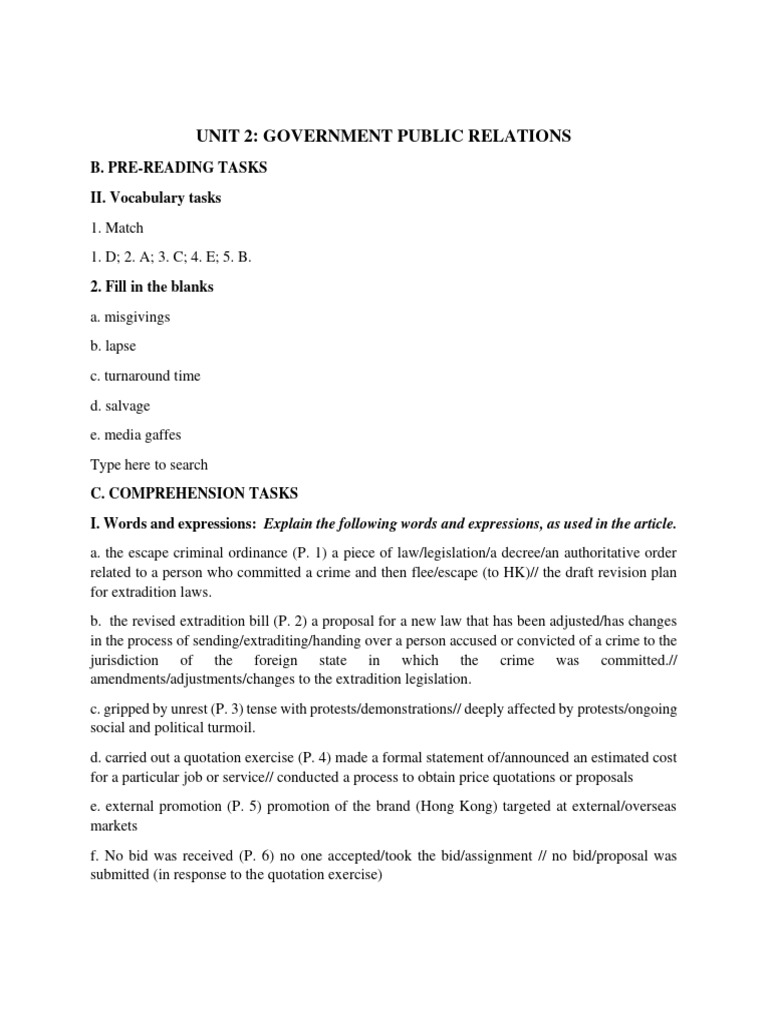 Unit 2-Key | PDF | Extradition | Crimes