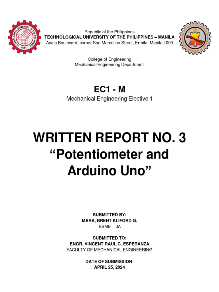 WR3 Ec1 | PDF | Arduino | Electrical Engineering