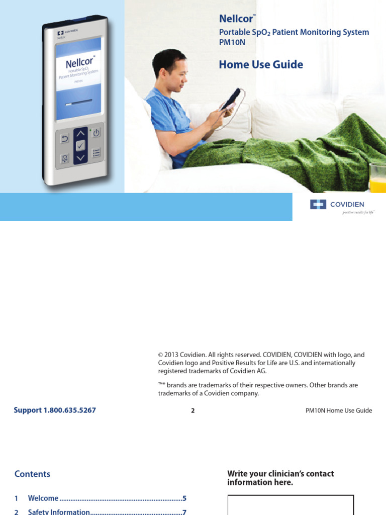 Nellcor PM10N Home Use Guide | Download Free PDF | Heart Rate