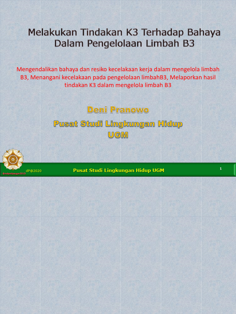 Identifikasi - Sistem - Tanggap - Darurat - LB3 - Deni Pranowo - (K3) - Juni - 2021 | PDF
