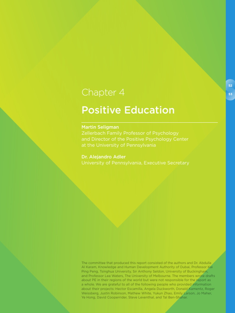 Seligamn Positive Education Worldwide | PDF | Positive Psychology | Happiness