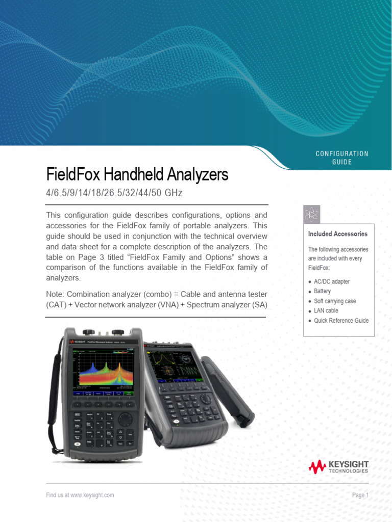 5990-9836EN - FieldFox - Configuration Guide | PDF | Frequency ...