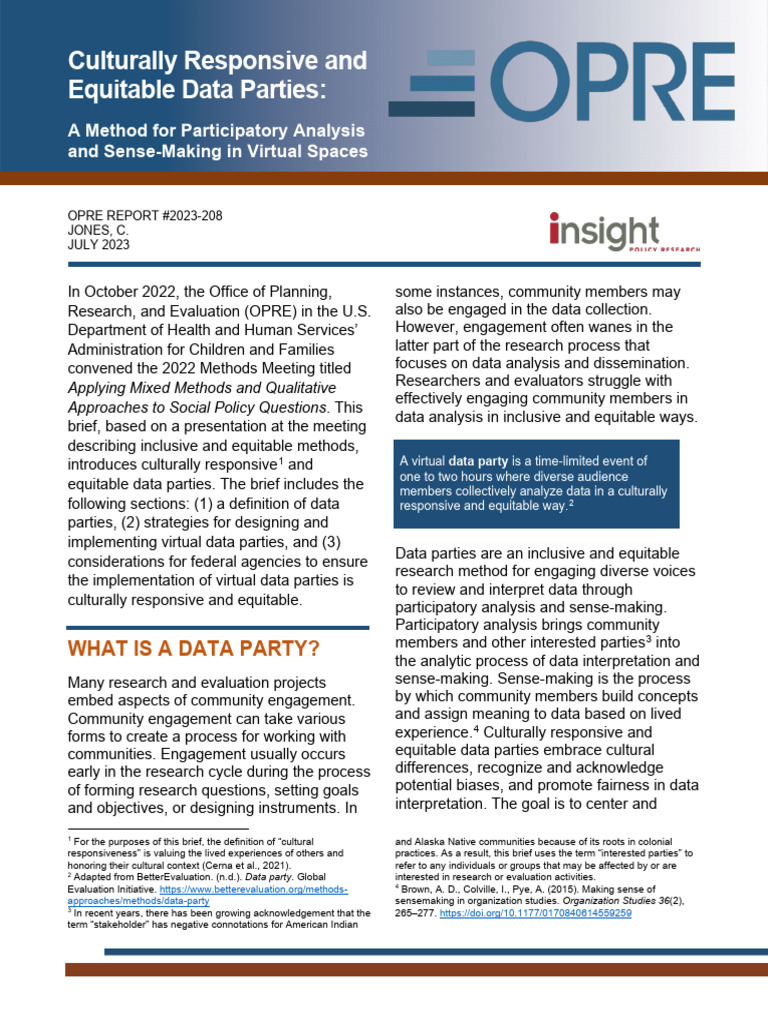 Culturally Responsive Equitable Data Parties | PDF | Data | Evaluation