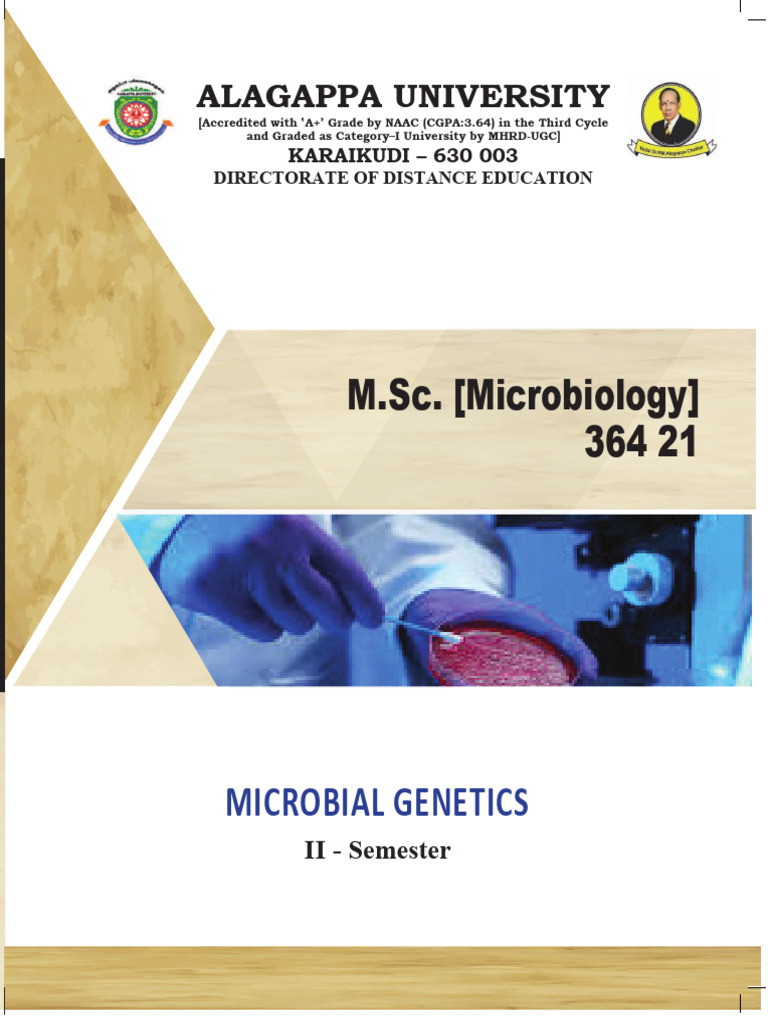 Microbial Genetics Course Guide | PDF | Mutation | Dna Repair