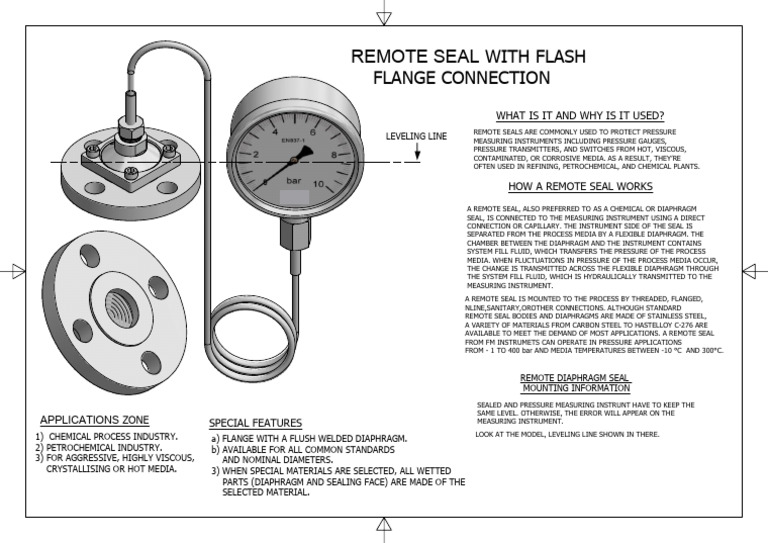 Diaphragm Sealed PG With Capillary | PDF | Pressure Measurement ...