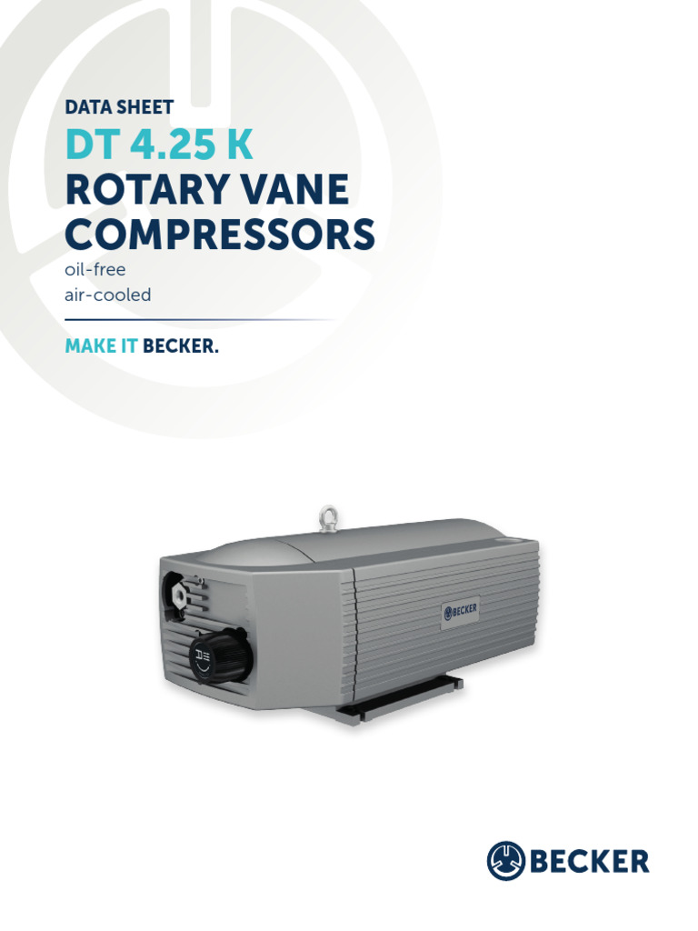Becker DT 4.25 K Compressors Us | PDF | Engines | Gas Technologies