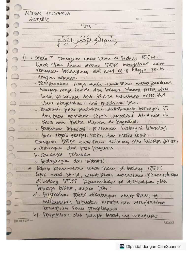 Niken Hilvanda Putri 22415819 (Jawaban Uts) | PDF
