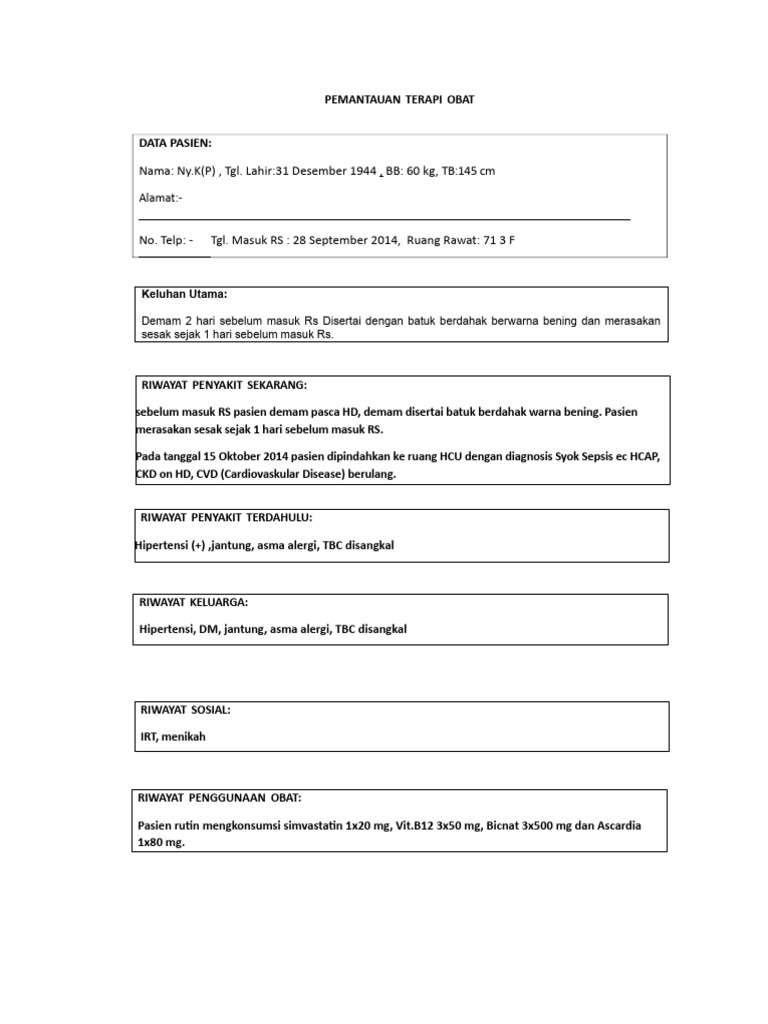 Pemantauan Terapi Obat | PDF