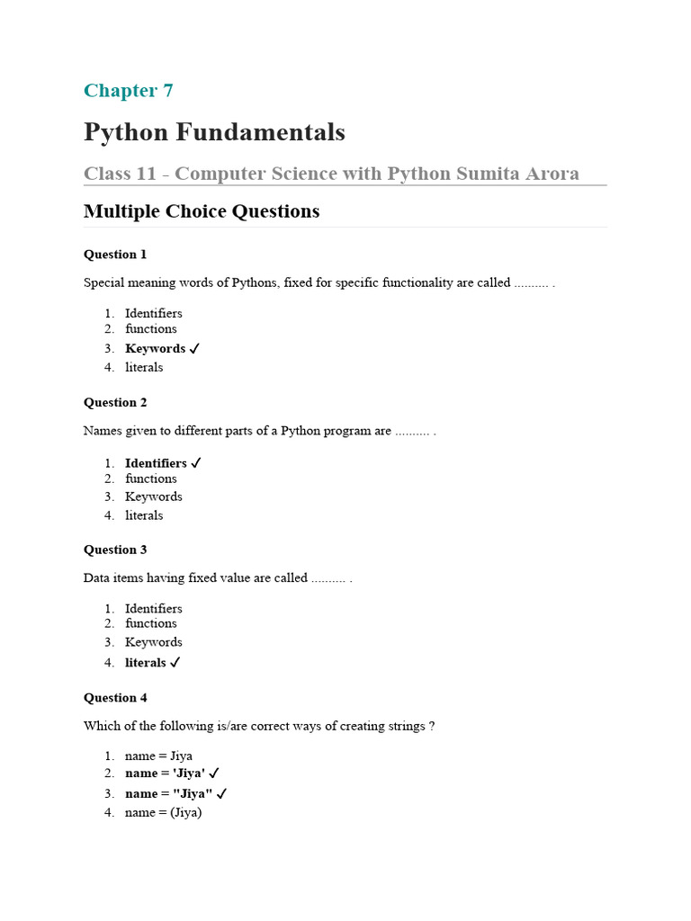 Python Fundamentals Book Ex | PDF | Reserved Word | Data Type