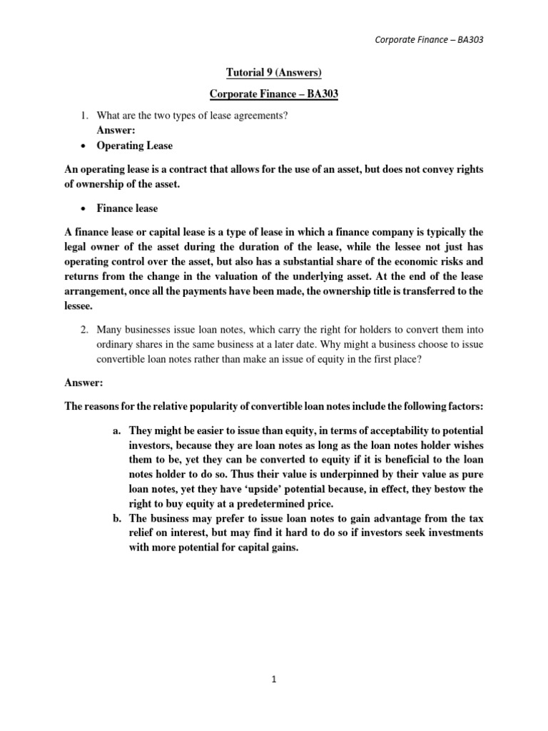 Tutorial 9 - Solution | PDF | Stocks | Yield (Finance)