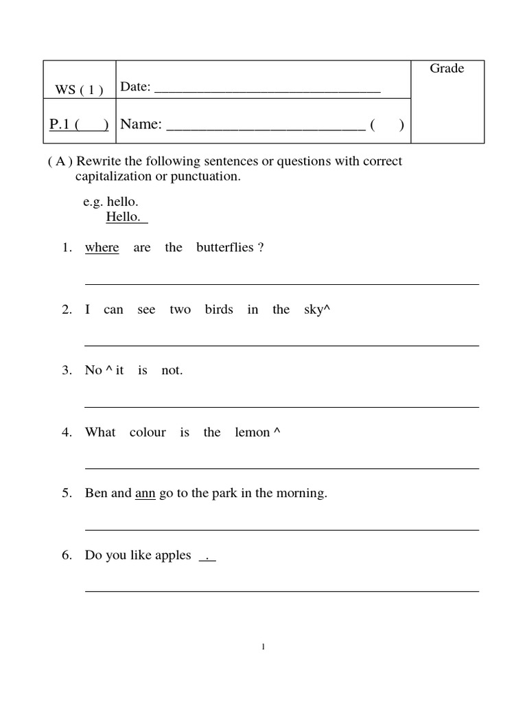 P1 Eng | PDF | Grandparent | Fruit