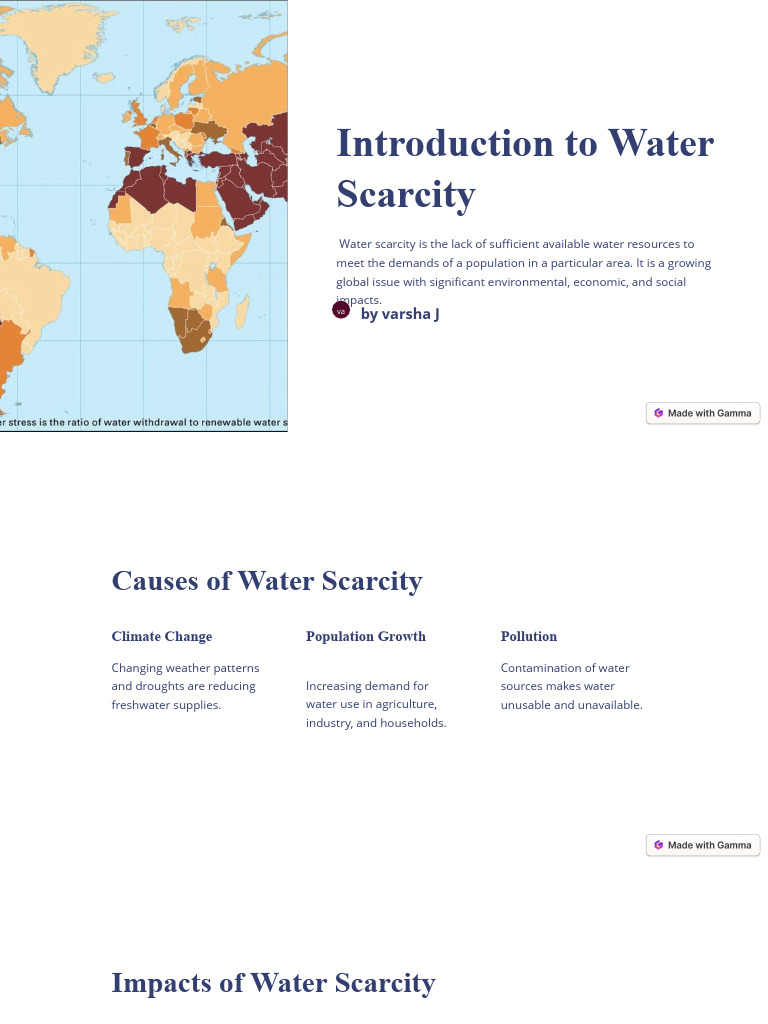 Introduction To Water Scarcity | Download Free PDF | Water Conservation ...