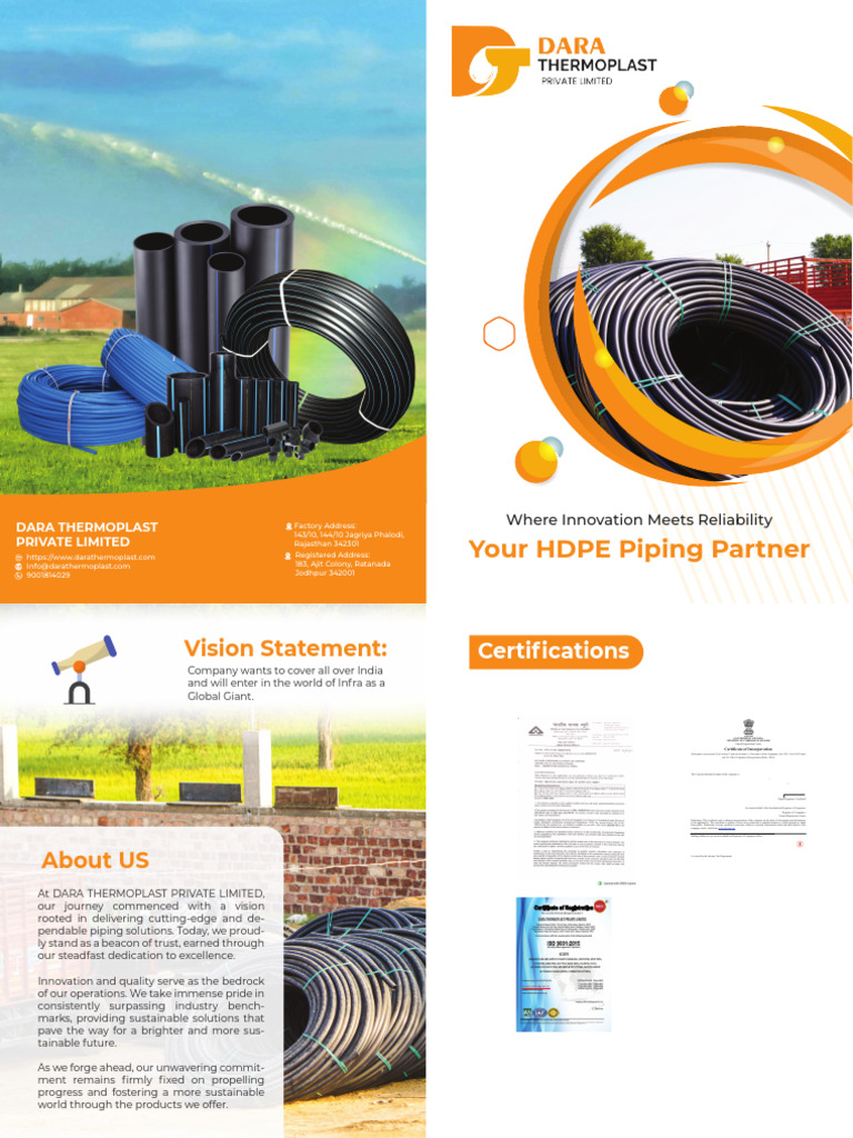 DTPL Brochure PDF | PDF | Pipe (Fluid Conveyance) | Business