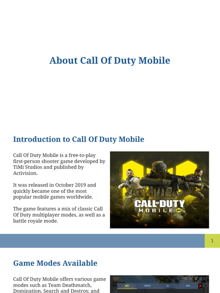 Call of Duty Mobile | Download Free PDF | Game Design | Video Game Gameplay