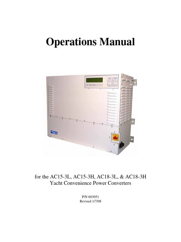 Operation Manual Asea AC15-3L 15-3H 18-3L 18-3H 603051-10 - 1 | PDF | Electrical Engineering ...