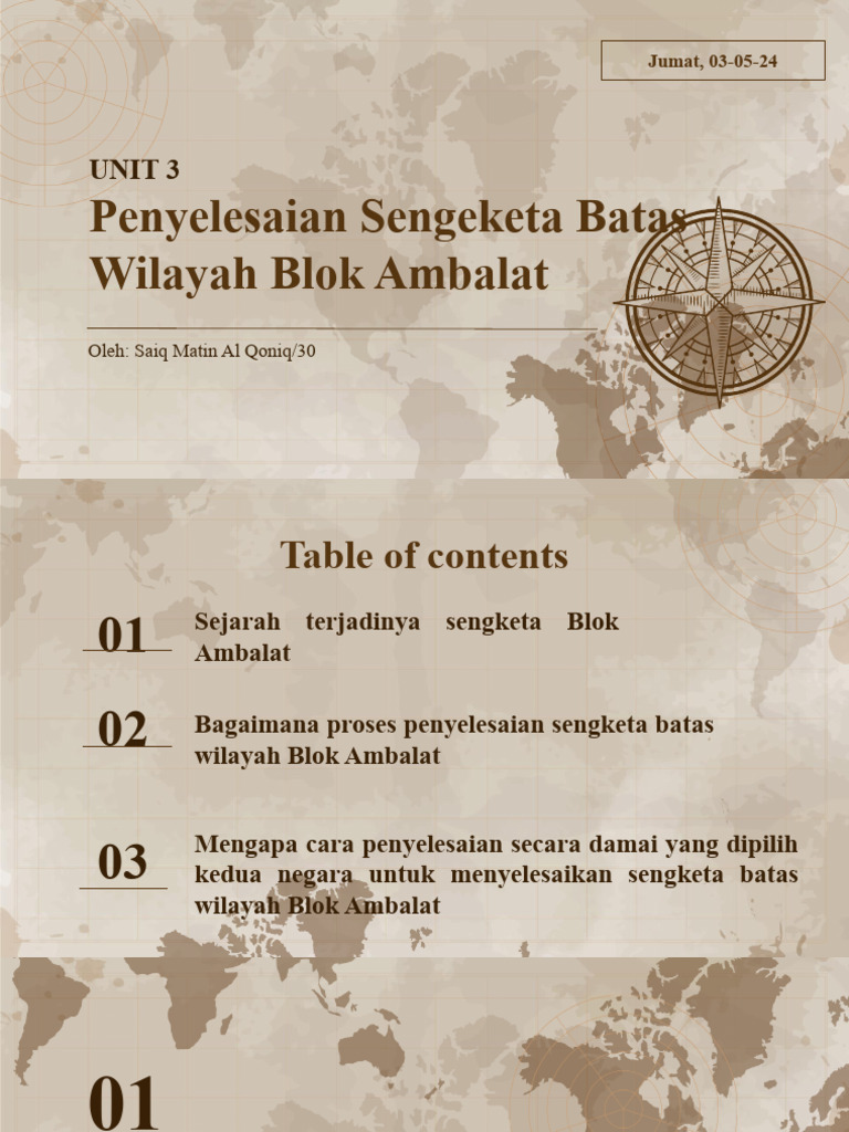 UNIT 3 - Penyelesaian Sengketa Batas Wilayah Blok Ambalat - Saiq | PDF