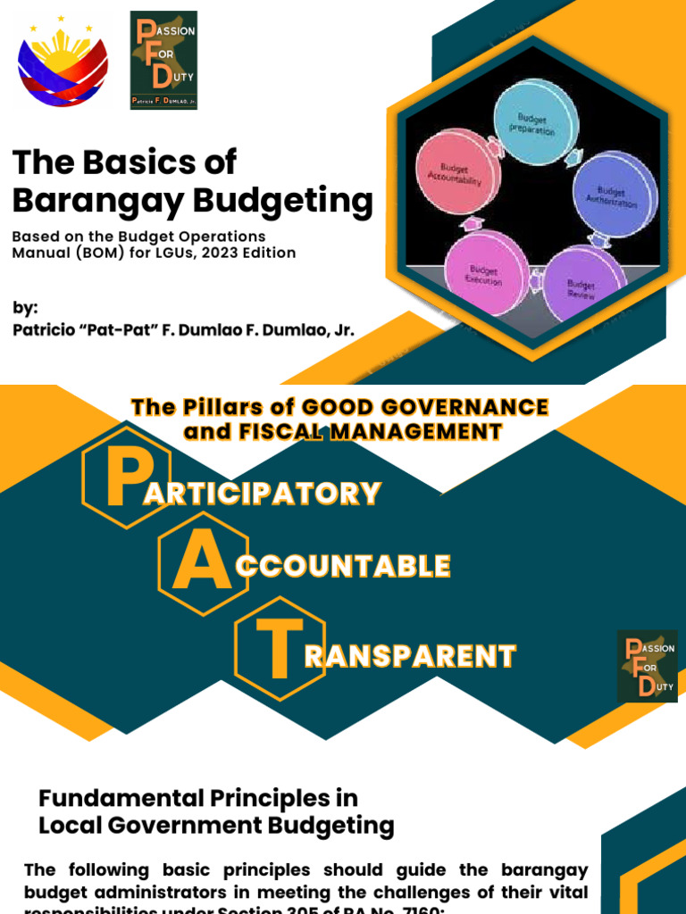 Barangay Budgeting by BM Pat | PDF | Budget | Taxes