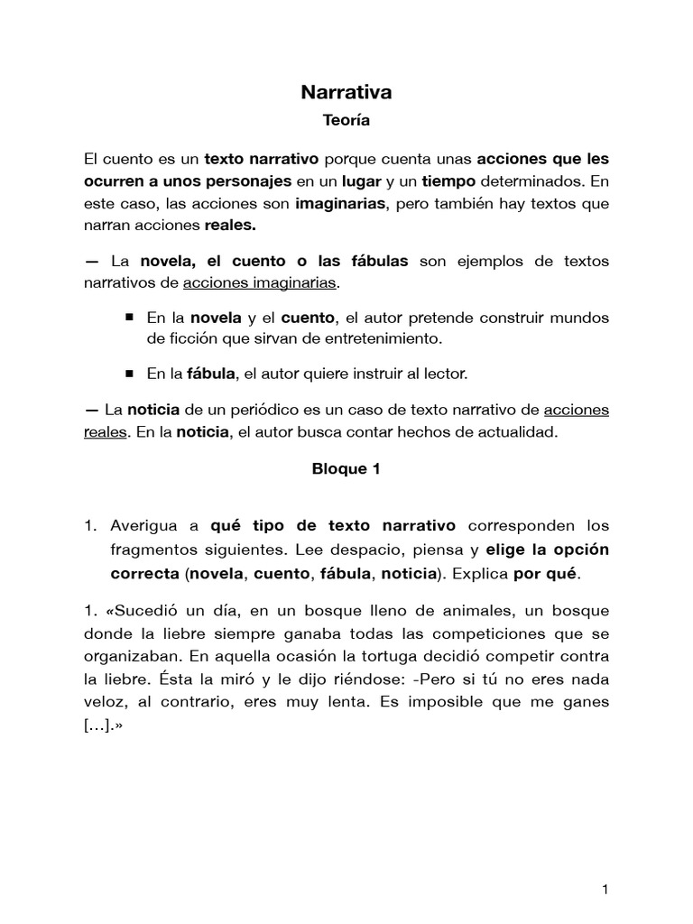Ficha Narra Tiva | PDF | Narración | Cuentos