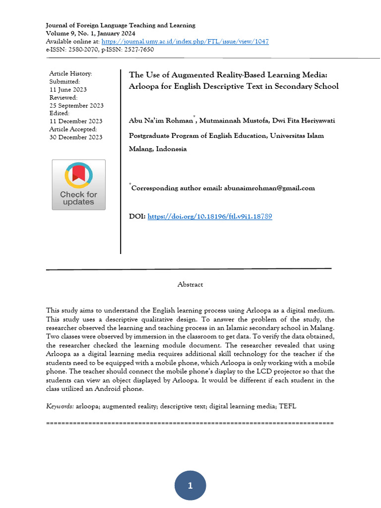 1 PB | PDF | Augmented Reality | Learning