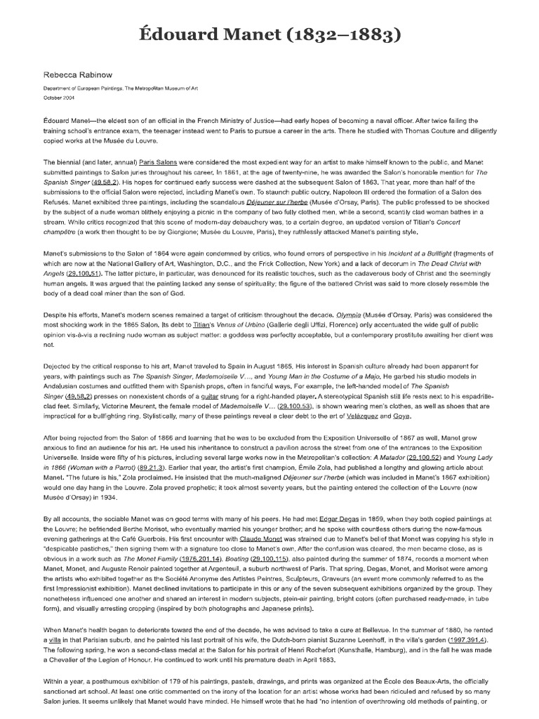 Édouard Manet 4 | PDF