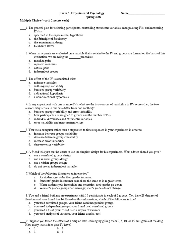 Exam - 3 Example With Factorial Design) | PDF | Analysis Of Variance ...